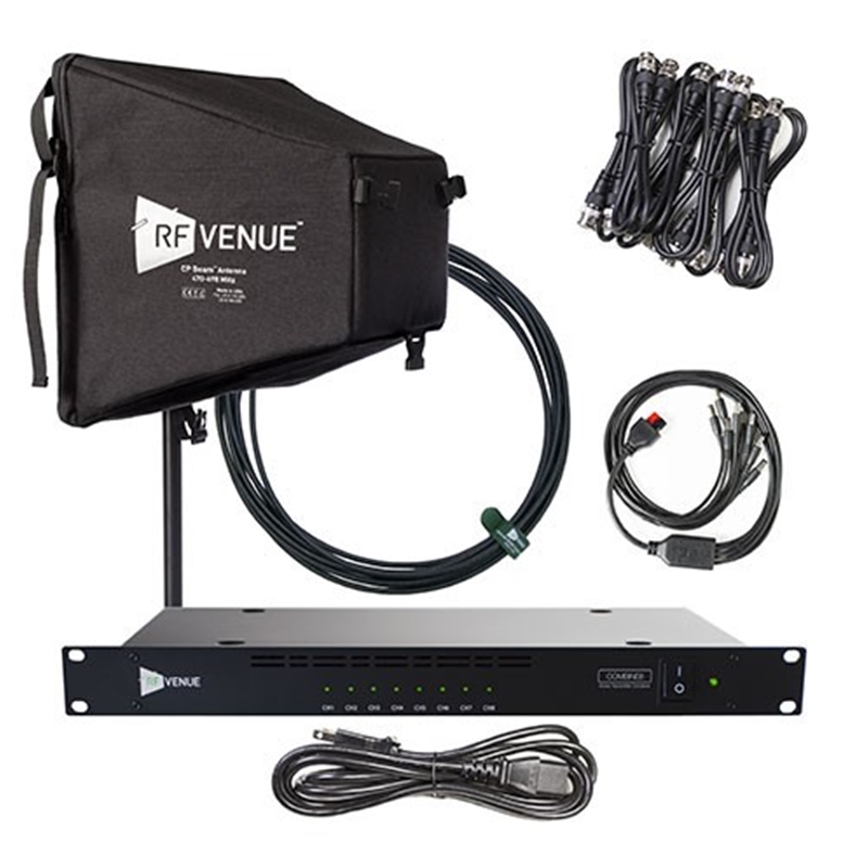 SE Systems - RF Venue COMB8CPB, 4 channel IEM transmitter combiner Kit