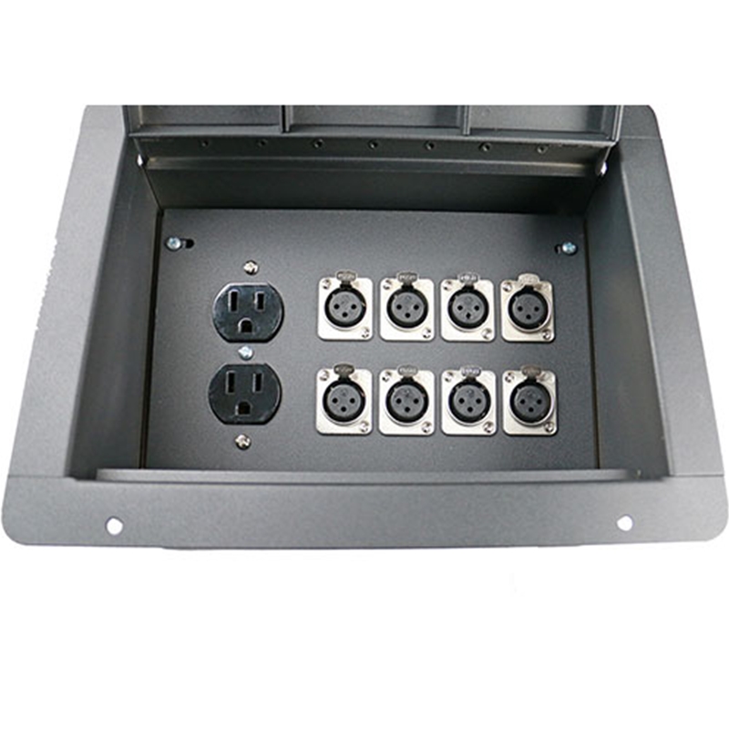 SE Systems - Elite Core FBL8+AC Recessed Floor Box With 8 XLRF and one ...