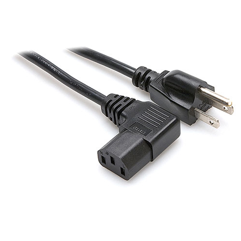 SE Systems - Hosa PWC-148R, Power Cord, Right-angle IEC C13 to NEMA 5 ...