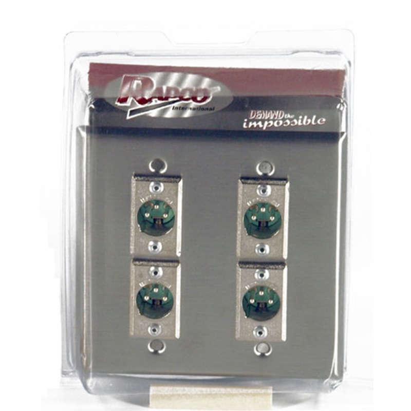 SE Systems - Rapco-Horizon DP-4DMS Quad XLR Male Wall/Floor Plate